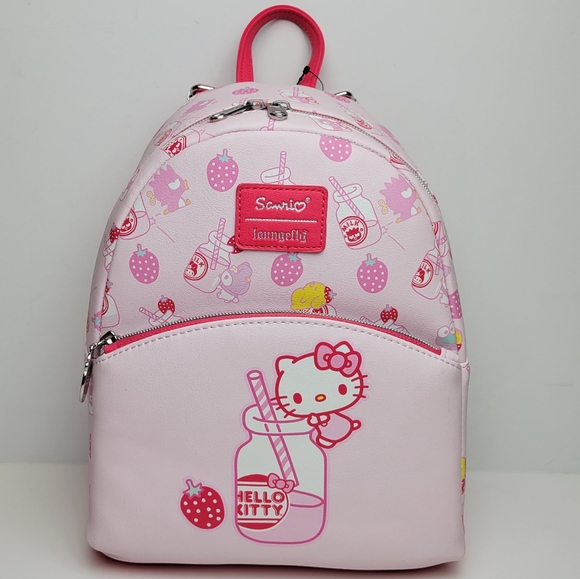 Loungefly | Bags | Loungefly Hello Kitty Strawberry Mini Backpack ...